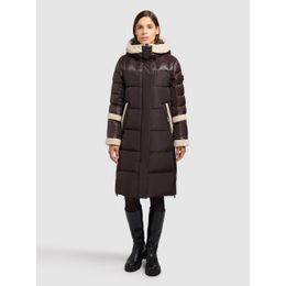 Khujo Damen Steppmantel "DESNA2"moody plum, Gr. XL, unifarben, 100% Polyester, M&auml;ntel