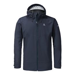 Schöffel SCHÖFFEL Herren Windbreaker "NAVY BLAZER", blau, Gr. 56, unifarben, Taft, Obermaterial: 100% Nylon, Jacken, Wasserdicht, winddicht Übergangsjacke