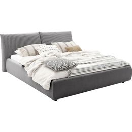 Polsterbett Home Affaire, B:212cm H:100cm L:230cm, grau, 88% Polyester / 12% Polyacryl, Betten, "Priora in 4 Breiten bis 200cm", auch in NaturLEDER,