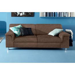 2,5-Sitzer Home Affaire, B:190cm H:72cm T:80cm, braun, Sofas, "Jamie zeitlos elegant, klares Design, komfortabel"