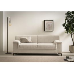 2,5-Sitzer Home Affaire, B:192cm H:76cm T:81cm, beige, 100% Polyester, Sofas, "Jamie 2 auch in Cord B/T/H: 192/81/76 cm", zeitlos, modern, mit
