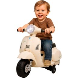 Jamara Kinder Elektro-Kinderroller "Ride-on Vespa Mini, Li-Power 8.4", beige, B:38cm H:52cm T:66,5cm, Elektro-Kinderfahrzeuge, mit Licht und