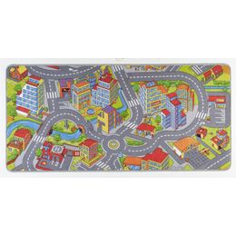 Kinderteppich Hanse Home, B:200cm H:0,65mm L:300cm, bunt, Polyamid, Teppiche, "Smart City", Kurzflor, Kinderteppich, Rutschfest, Spielteppich,