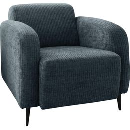 Cocktailsessel Home Affaire, B:85cm H:76cm T:90cm, blau, 100% Polyester, Sessel, "Marone", auch als 2-Sitzer und 3-Sitzer erh&auml;ltlich