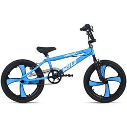 BMX-Rad WYLD "Walley Blau 360 Rotor 2 Pegs Kinder BMX ab 7 Jahre" Gr. 28, blau, schwarz, Fahrr&auml;der, Kinder, 28cm, 20 Zoll (50,80cm) hinten: 20 Zoll (50,80cm)