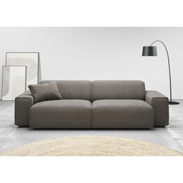 Big-Sofa Home Affaire, B:254cm H:71cm T:101cm, grau, 95% Polyester, 5% Nylon, Sofas, "Glimminge auch in Breitcord, Feincord + Easy care-Bezug",