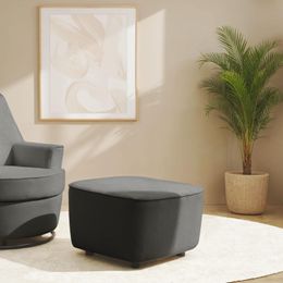 Polsterhocker Home Affaire, B:56cm H:40cm T:60cm, grau, 100% Polyester, Hocker, "HETTY, passender Hocker zum Drehsessel HETTY, 56 x 60 x 40 cm", mit