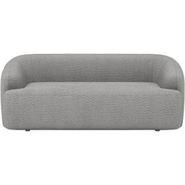 2-Sitzer Home Affaire, B:217cm H:81cm T:113cm, grau, 100% Polyester, Sofas, "Nergal, Einzelsofa Breite 217cm, organisches Design", Modernes Design,