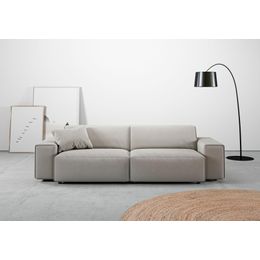 Big-Sofa Home Affaire, B:254cm H:71cm T:101cm, grau, 100% Polyester, Sofas, "Glimminge auch in Breitcord, Feincord + Easy care-Bezug", besondere