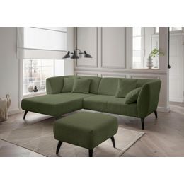 Inosign Ecksofa HOME AFFAIRE, B:264cm H:80cm T:160cm, grün, 100% Polyester, Wohnzimmer, Sofas, "Colori Polstermöbel mit zeitlos eleganter Rückenführung.