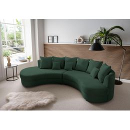 Ecksofa Home Affaire, B:287cm H:76cm T:160cm, gr&uuml;n, 100% Polyester, Wohnzimmer, Sofas, "Limoncello organische Formensprache, OTTOs Choice, L-Form",
