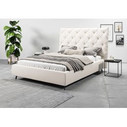 Polsterbett Home Affaire, B:196cm H:105cm L:254cm, weiß, 96% Polyester, 4% Polyacryl, Betten, "Maxime, in 4 Breiten bis 200cm, auch in Leder",
