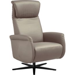 Relaxsessel Home Affaire, B:77cm H:119cm T:93cm, grau, Wohnzimmer, Sessel, "Cartore Fu&szlig; schwarz, manuelle oder motorische Verstellung mit Akku",
