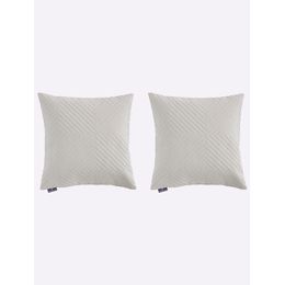 Kissenh&uuml;lle, B:40cm L:40cmhellgrau, PEREIRA DA CHUNA, Baumwolle, 100% Baumwolle, Kissenbez&uuml;ge