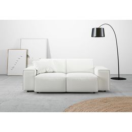 2-Sitzer Home Affaire, B:194cm H:71cm T:101cm, wei&szlig;, 100% Polyester, Sofas, "Glimminge auch in Breitcord + Feincord + Easy care-Bezug", besondere