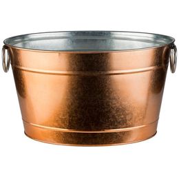 APS Wein- und Sektk&uuml;hler "TIN", B:28cm H:22cm T:40cm, braun, Eisk&uuml;bel, Metall, 11 Liter