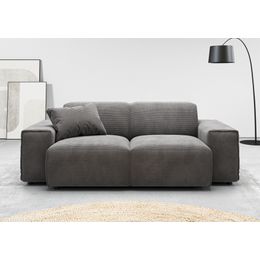 2-Sitzer Home Affaire, B:194cm H:71cm T:101cm, grau, 12% Polyaxryl, 88% Polyester, Sofas, "Glimminge auch in Breitcord + Feincord + Easy care-Bezug",