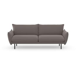3-Sitzer Home Affaire, B:226cm H:86cm T:86cm, grau, Struktur (100% Polyester);Struktur weich (85% Polyester/15% Nylon);Samtoptik (100% Polyester),