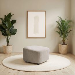 Polsterhocker Home Affaire, B:56cm H:40cm T:60cm, grau, 100% Polyester, Hocker, "HETTY, passender Hocker zum Drehsessel HETTY, 56 x 60 x 40 cm", mit
