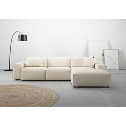 Ecksofa Home Affaire, B:294cm H:71cm T:191cm, beige, 100% Polyester, Wohnzimmer, Sofas, "Glimminge auch in Breitcord, Feincord, Boucl&eacute; + Easy