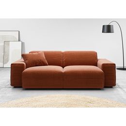 2,5-Sitzer Home Affaire, B:214cm H:71cm T:101cm, braun, 100% Polyester, Sofas, "Glimminge auch in Breitcord, Feincord + Easy care-Bezug", besondere