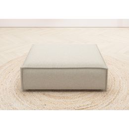 Polsterhocker Home Affaire, B:90cm H:43cm T:120cm, beige, 96% Polyester, 4% Nylon, Hocker, "Watertown, XXL Hockerbank passend zum Sofa - ideal als