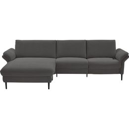 Ecksofa Home Affaire, B:272cm H:85cm T:182cm, grau, 95% Polyester, 5% Nylon, Wohnzimmer, Sofas, "Sarsina: mit Tonnentaschen-Federkern, perfekt zum
