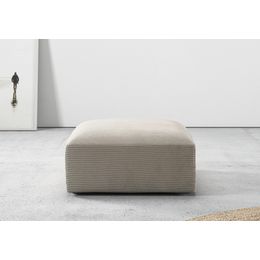 Polsterhocker Home Affaire, B:82cm H:39cm T:82cm, beige, 95% Polyester, 5% Nylon, Hocker, "Cushid", Passend zur Serie Cushid