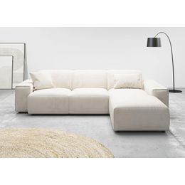 Ecksofa Home Affaire, B:264cm H:71cm T:191cm, wei&szlig;, 95% Polyester, 5% Nylon, Wohnzimmer, Sofas, "Glimminge L-Form auch in Breitcord, Feincord + Easy