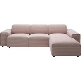 Ecksofa Home Affaire, B:264cm H:71cm T:191cm, rosa, 12% Polyaxryl, 88% Polyester, Wohnzimmer, Sofas, "Glimminge L-Form auch in Breitcord, Feincord +