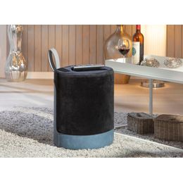 Hocker Inter Link, B:38cm H:43cm T:32,5cmschwarz, Samtvelours;100% Polyester, Garten, Hocker, "Osane"