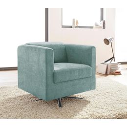 Sessel Home Affaire, B:72cm H:71cm T:75cm, gr&uuml;n, Feinstruktur weich (92% Polyester, 8% Nylon);Struktur fein ( 100% Polyester);Struktur (30%