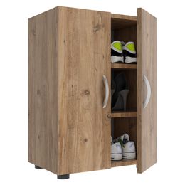 Schuhschrank Vcm, B:49cm H:74cm T:30cmhonig, eiche, Obermaterial: 100% Holz Wood., Flur, Schränke, "Vcm Holz Schuhschrank Maße: H. 74 x B. 49 x T.