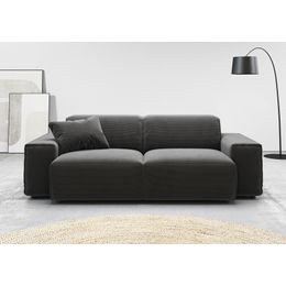 2,5-Sitzer Home Affaire, B:214cm H:71cm T:101cm, grau, 95% Polyester, 5% Nylon, Sofas, "Glimminge auch in Breitcord, Feincord + Easy care-Bezug",