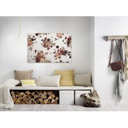 A.S. Cr&eacute;ation Leinwandbild A.S. CR&Eacute;ATION, B:90cm H:60cm, bunt, Holz, Stahl, Wohnzimmer, Bilder, "Flower Bouquet", Landhaus Keilrahmen Blumen Rosen Bl&uuml;mchen
