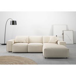 Ecksofa Home Affaire, B:264cm H:71cm T:191cm, beige, 100% Polyester, Wohnzimmer, Sofas, "Glimminge L-Form auch in Breitcord, Feincord + Easy