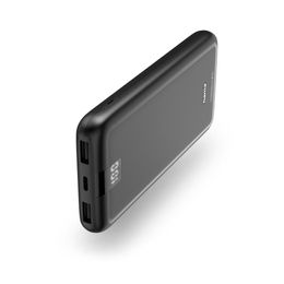 Hama Powerbank "Powerbank, 10000 mAh, 3 Ausg&auml;nge: 1x USB-C, 2x USB-A", 10.000mAh, grau, Akkumulatoren