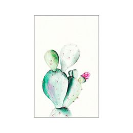 Komar Bild "Prickly Pear Watercolor", B/H/T: 30cm x 40cm, Blätter Pflanzen, 1 Stk., bunt, Wohnzimmer, Bilder, Wandbild zur Dekoration - ohne Rahmen
