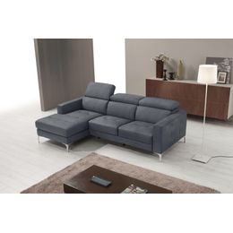 Ecksofa Egoitaliano, B:247cm H:100cm, grau, Wohnzimmer, Sofas, "Matt, erstklassiger Sitzkomfort, aufwendige Detailverarbeitung, L-Form", mit