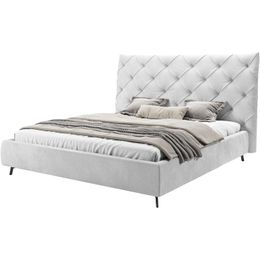 Polsterbett Home Affaire, B:236cm H:105cm L:254cm, grau, 94% Polyester, 6% Nylon, Betten, "Maxime, in 4 Breiten bis 200cm, auch in Leder",