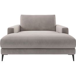 Chaiselongue Home Affaire, B:132cm H:84cm T:170cm, grau, 88% Polyester, 12% Polyacryl, Sofas, "Downtown Loungem&ouml;bel zum Relaxen, B/T/H: 132/170/84