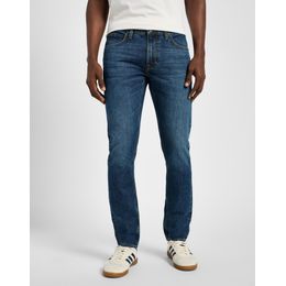 Lee Herren Tapered-fit-Jeans "LUKE", blau, Gr. 38, Denim/Jeans, Obermaterial: 92% Baumwolle, 6% Elastomultiester, 2% Elasthan, Jeans