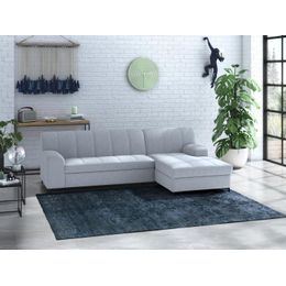 Ecksofa Home Affaire, B:239cm H:75cm T:152cm, grau, 95% Polyester, 5% Nylon, Wohnzimmer, Sofas, "Balme L-Form", Inkl. Zierkissen, wahlweise mit