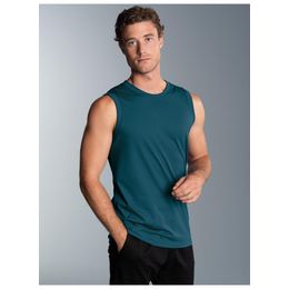 TRIGEMA Herren Tr&auml;gertop "TRIGEMA Tr&auml;gershirt aus Single-Jersey", blau, Basic, Gr. XL, 100% Baumwolle, Tops