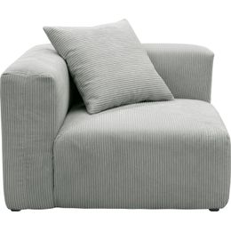 Sofa-Eckelement Home Affaire, B:108cm H:69cm T:108cm, grau, 100% Polyester, Polsterelemente, "Gerrid", Cord-Bezug, Modul-Eckelement, auch einzeln
