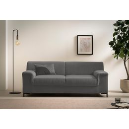 2,5-Sitzer Home Affaire, B:192cm H:76cm T:81cm, grau, 100% Polyester, Sofas, "Jamie 2 auch in Cord B/T/H: 192/81/76 cm", zeitlos, modern, mit