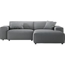 Ecksofa Home Affaire, B:234cm H:71cm T:191cm, grau, 100% Polyester, Wohnzimmer, Sofas, "Glimminge L-Form auch in Breitcord, Feincord + Easy