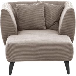 Loveseat Home Affaire, B:108cm H:84cm T:155cm, grau, 100% Polyester, Sessel, "Colori"