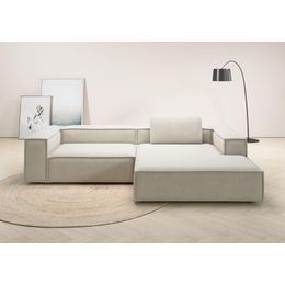 Ecksofa Home Affaire, B:306cm H:68cm T:191cm, beige, 100% Polyester, Wohnzimmer, Sofas, "Watertown, modernes XXL L-Form, 306 cm breit", Gro&szlig;z&uuml;giges