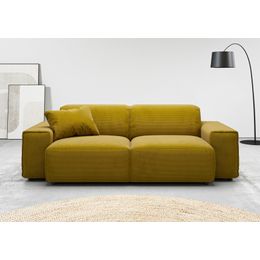 2,5-Sitzer Home Affaire, B:214cm H:71cm T:101cm, gr&uuml;n, 95% Polyester, 5% Nylon, Sofas, "Glimminge auch in Breitcord, Feincord + Easy care-Bezug",